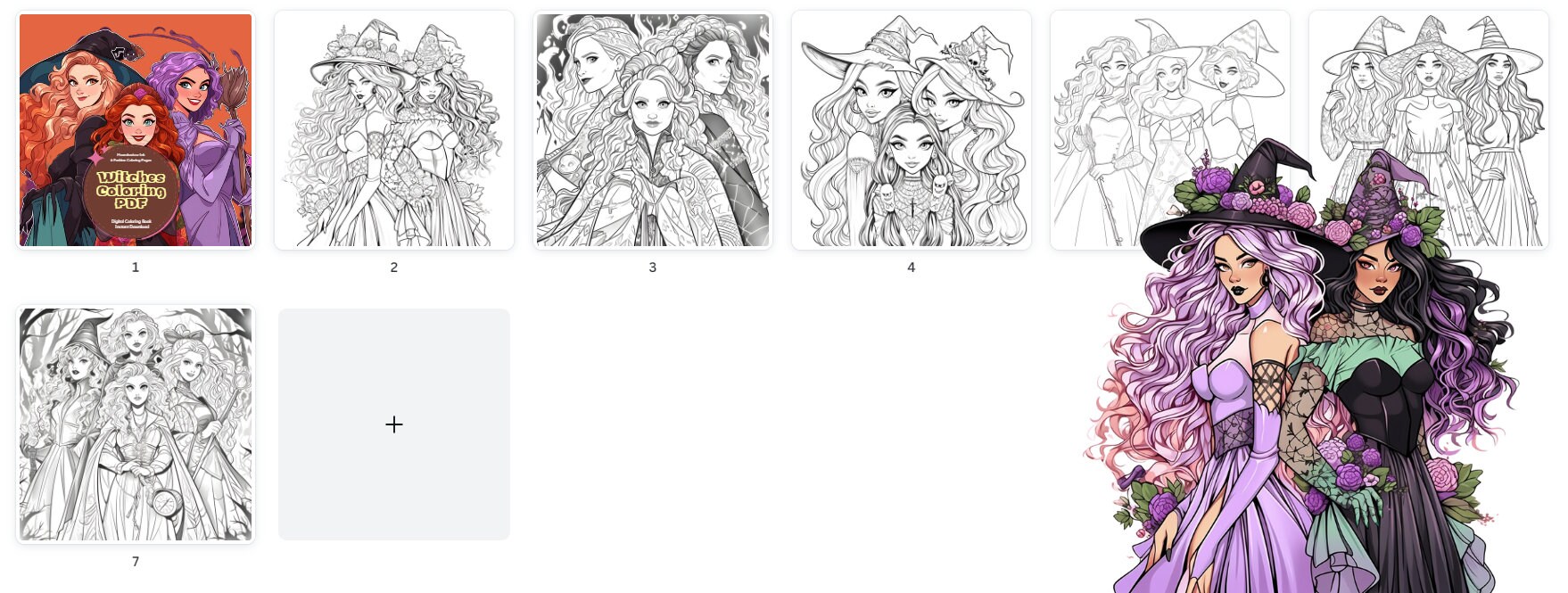 Witch Coloring Pages, Witchy Coloring Book, PDF, Magic Coloring Pages ...