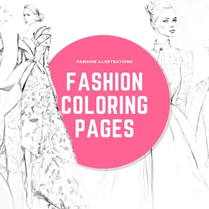 4 Fashion Coloring Pages, Fashion Coloring Book, Procreate Fashion ...