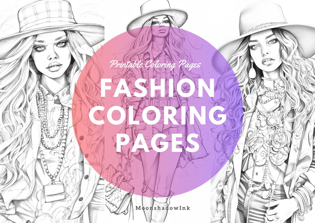 3 Fashion Coloring Pages, Fashion Coloring, Fashion Printable Page ...