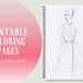 4 Fashion Coloring Pages, Fashion Coloring Book, Procreate Fashion ...