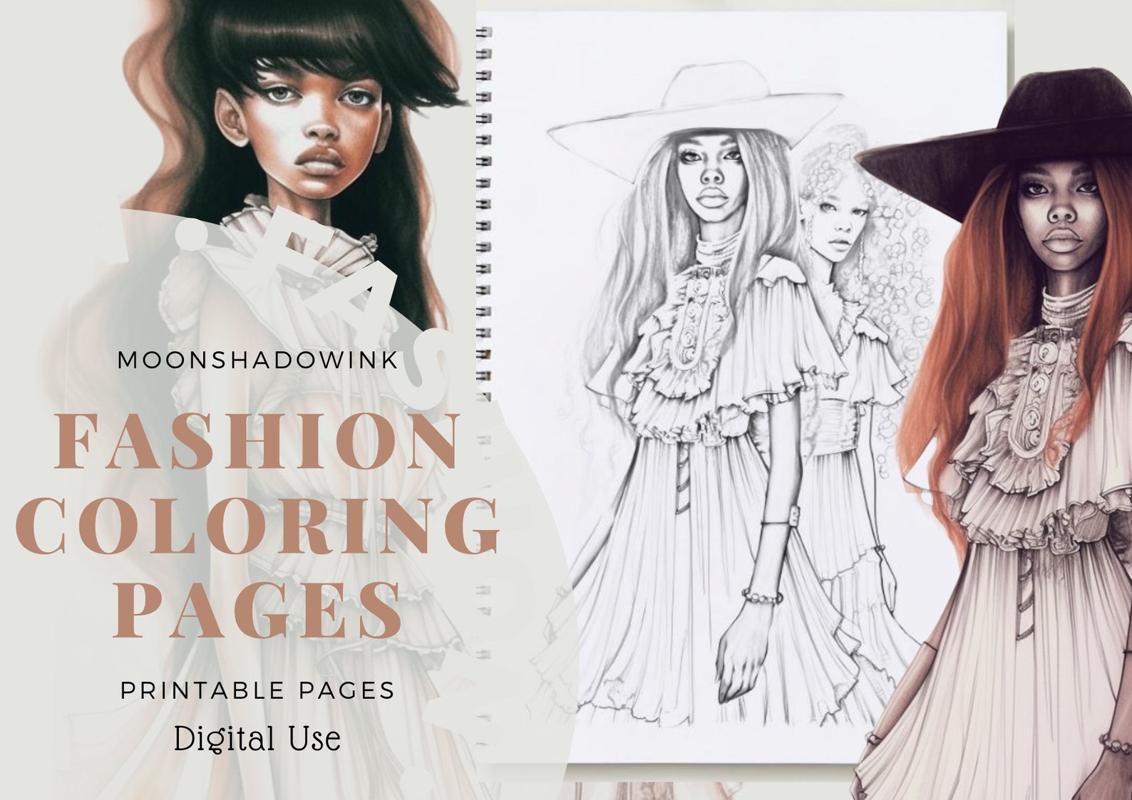 2 Fashion Coloring Pages, Fashion Coloring, Fashion Printable Page ...