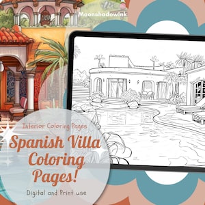 4 Summer Beach Houses Coloring Pages, Cute Summer Architecture Coloring ...