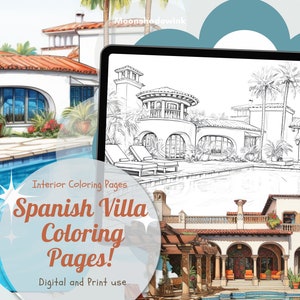 4 Summer Beach Houses Coloring Pages, Cute Summer Architecture Coloring ...