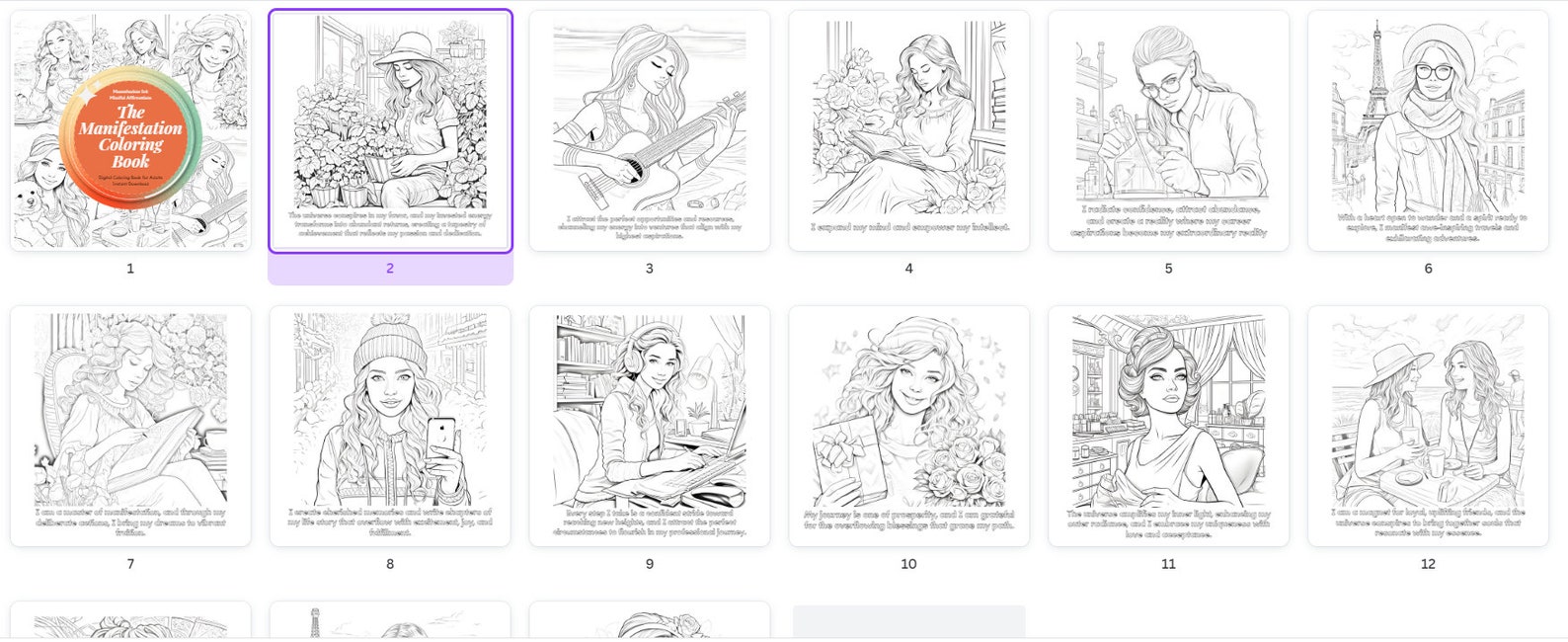 The Manifestation Coloring Book, Mindful Affirmations Coloring Book ...