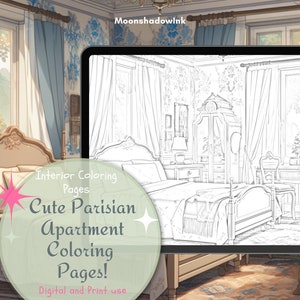 16 Interior Room Coloring Pages, Cute Apartment Coloring Pages, Cozy ...