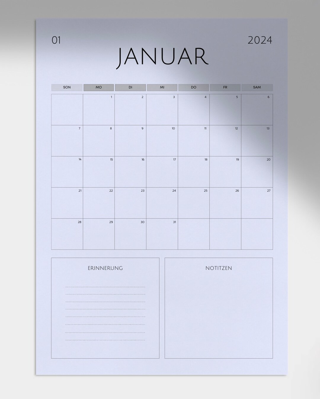 Printing Calendar 2024 12 Months - Etsy