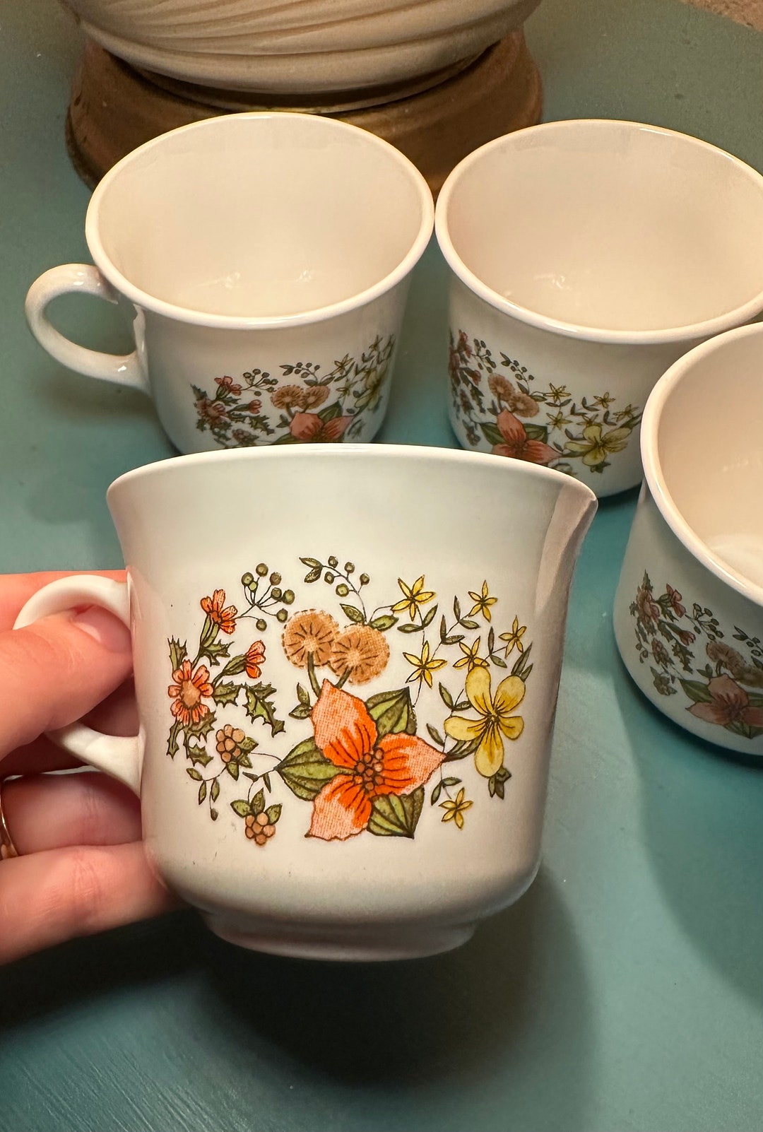 Vintage 1970s Corelle INDIAN SUMMER Set of 4 Coffee/tea Cup - Etsy