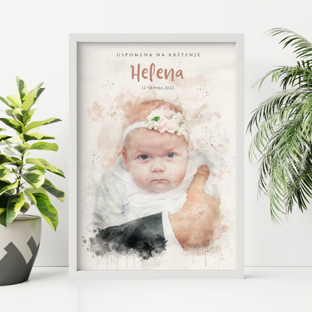 Custom Birthday Portrait, Custom Watercolor Portrait, Birthday Portrait ...