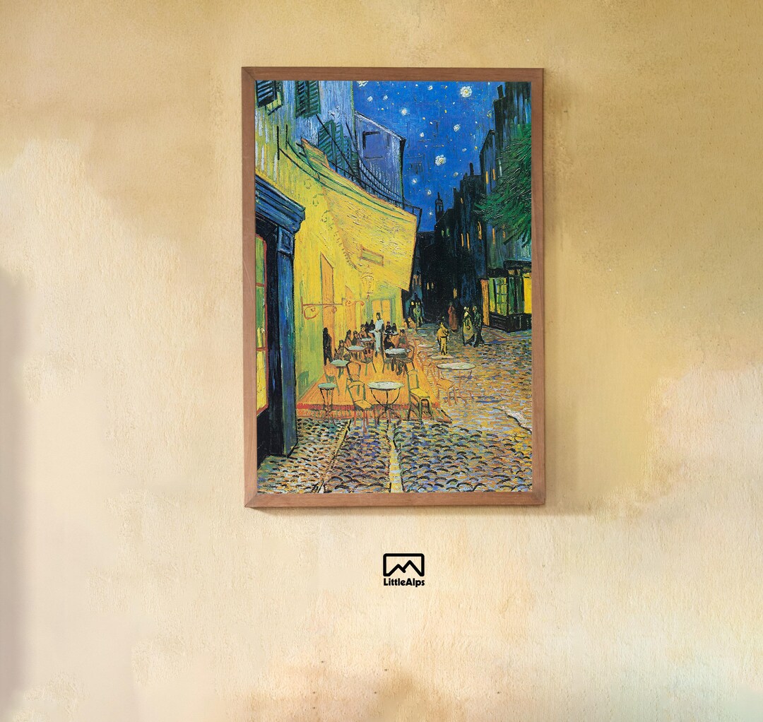 Café Terrace at Night by Van Gogh French Cityscape Print Van Gogh ...