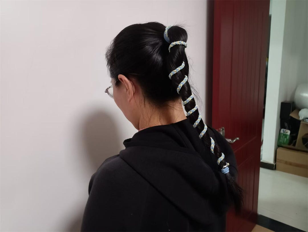 Spiral Hair Tie: Tangle-free Ponytail Wrap for Thick Hair (2-pack) - Etsy