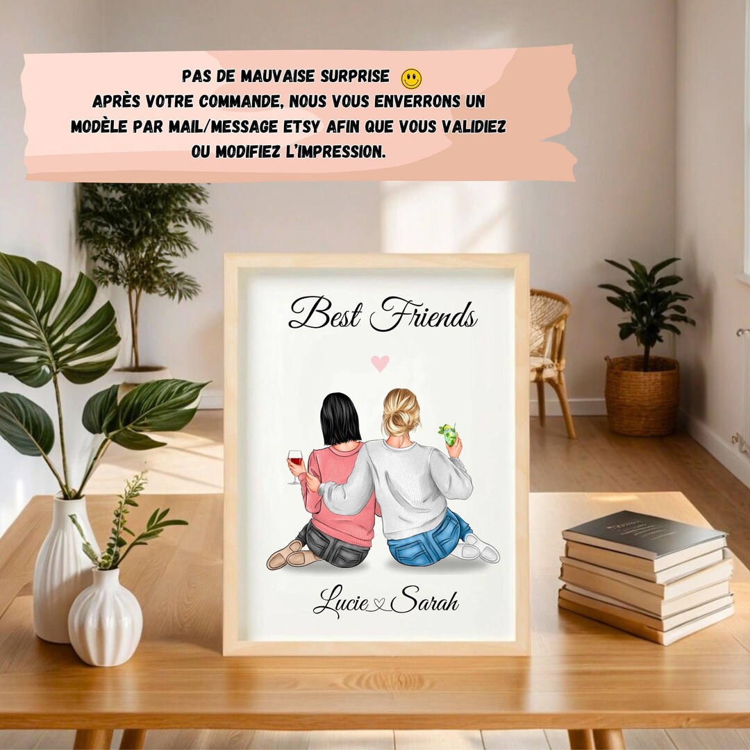 Best Friend Poster, Best Friend Gift, Personalized Friend Poster ...
