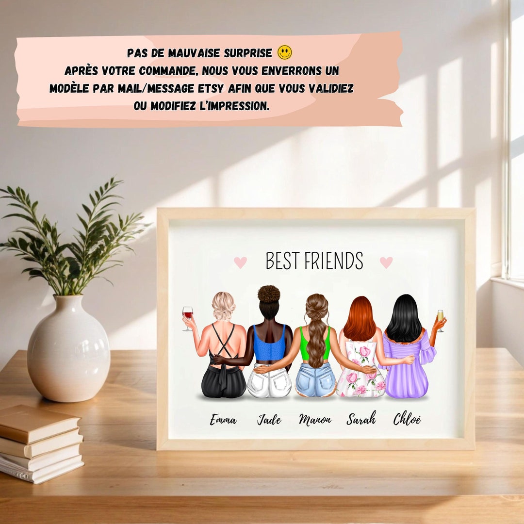 Friends Poster, Personalized Friend Poster, Best Friend Poster ...