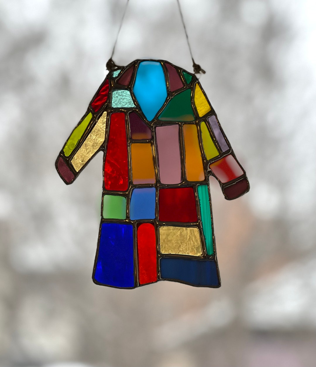 Stained Glass Dolly Parton Coat of Many Colors - Etsy