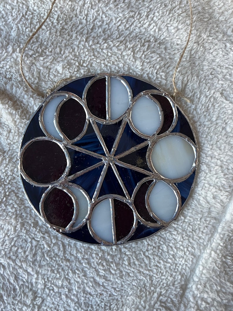 Stained Glass Moon Phases - Etsy