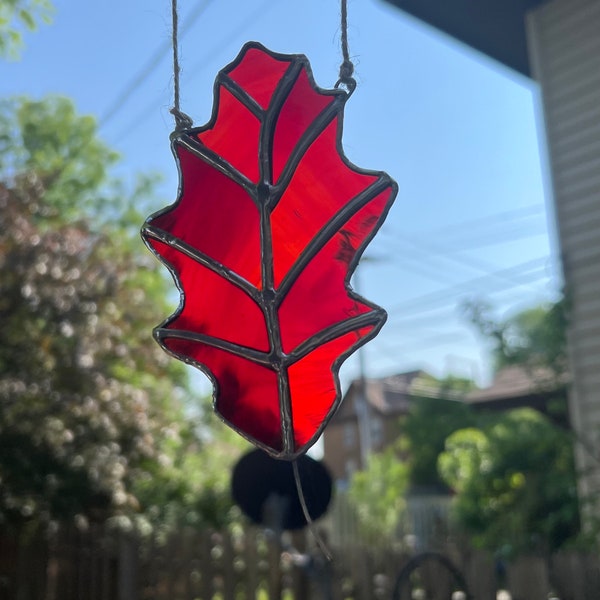 Stained Glass Oak Leaf Pattern - Etsy