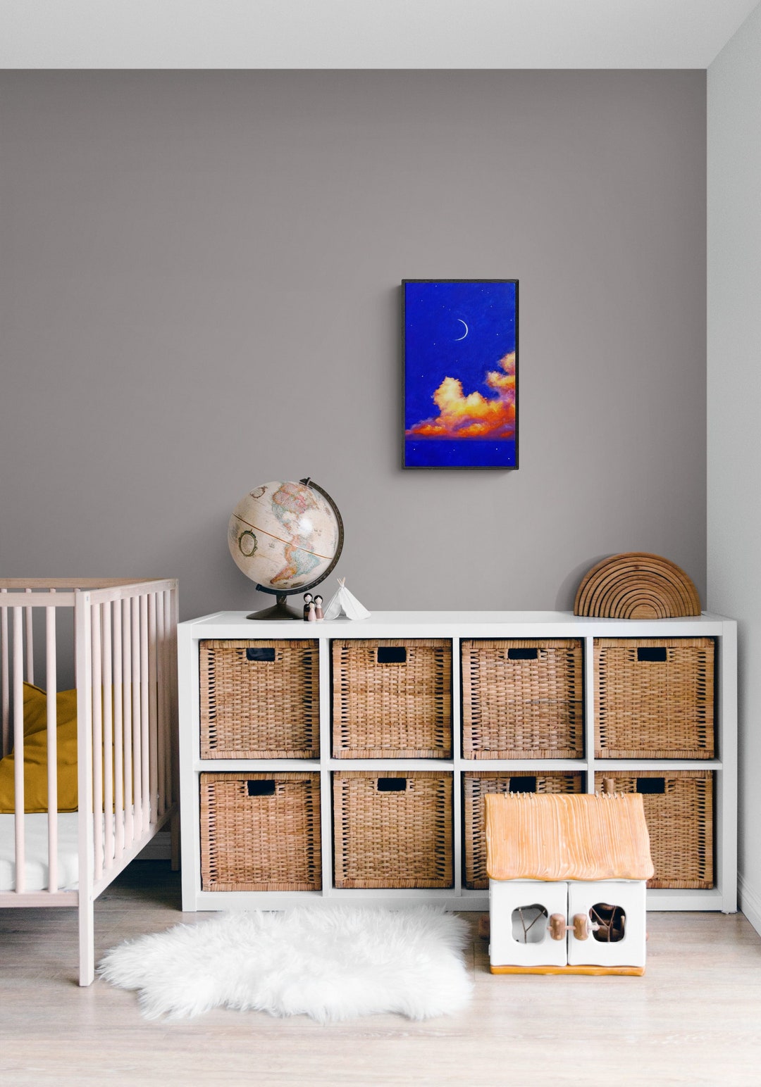 Celestial Handmade Oil Painting on Canvas, Realistic, Dreamy Moody ...