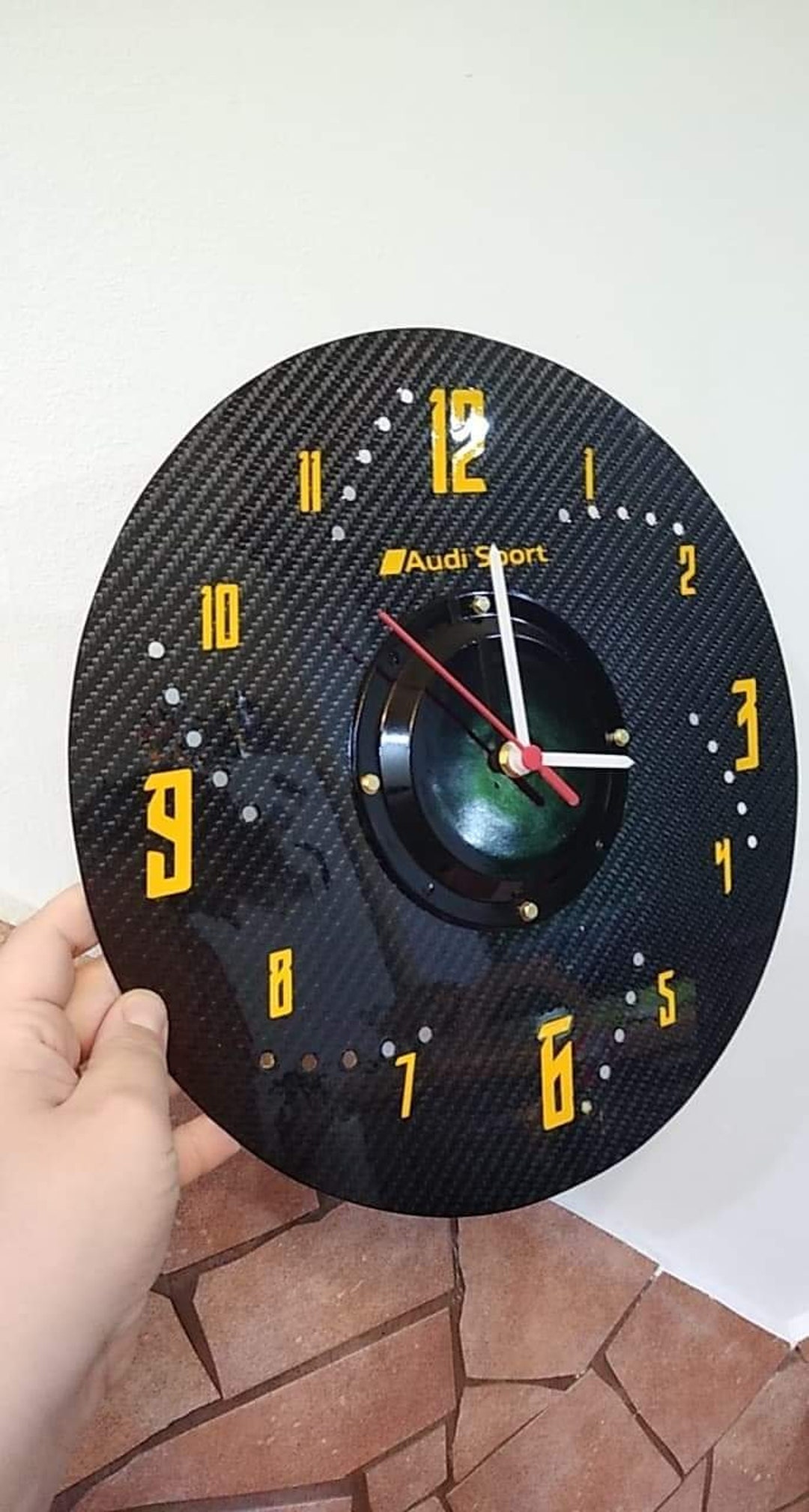 Modern Wall Clock Carbonfiber in Brake Disc Style - Etsy