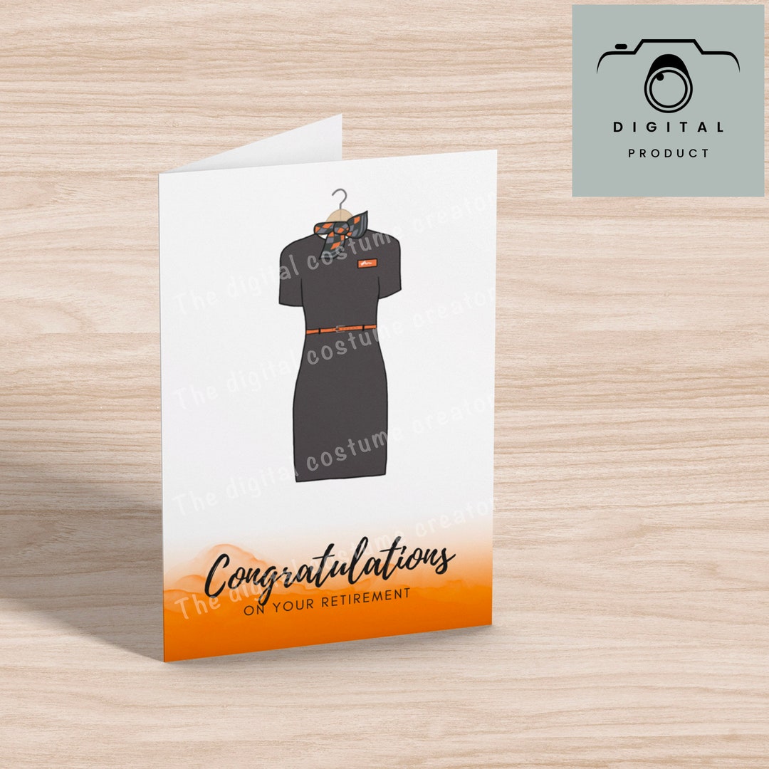 Congratulations on Your Retirement Air Host Card to Download and Print ...