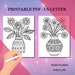 44 Coloring Pages, BOHO FLOWERS, Coloring Book for Adults and Kids ...