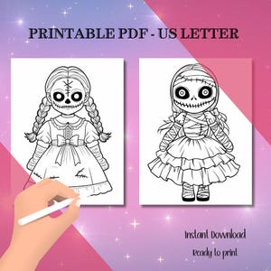 CREEPY DOLLS Coloring Book, 44 Coloring Pages for Adults and Kids ...