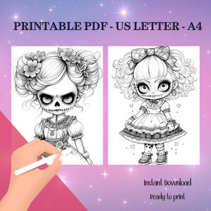 Cute CREEPY DOLLS Coloring Book, 42 Coloring Pages for Adults and Kids ...