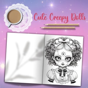 Cute CREEPY DOLLS Coloring Book, 42 Coloring Pages for Adults and Kids ...