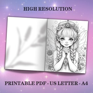 HIPPIE FAIRIES - 27 Coloring Pages, Coloring Book for Adults and Kids ...