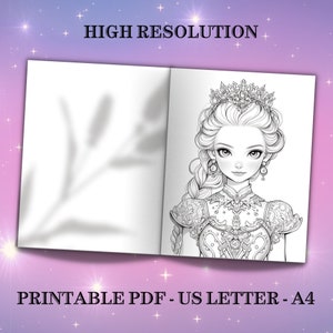 PRINCESSES - 35 Coloring Pages, Coloring Book for Adults and Kids ...