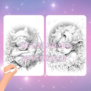 Moon Fairies Coloring Book 20 Coloring Pages Coloring Book - Etsy