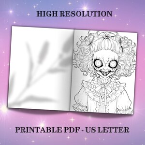 CREEPY DOLLS Coloring Book, 25 Coloring Pages for Adults and Kids ...
