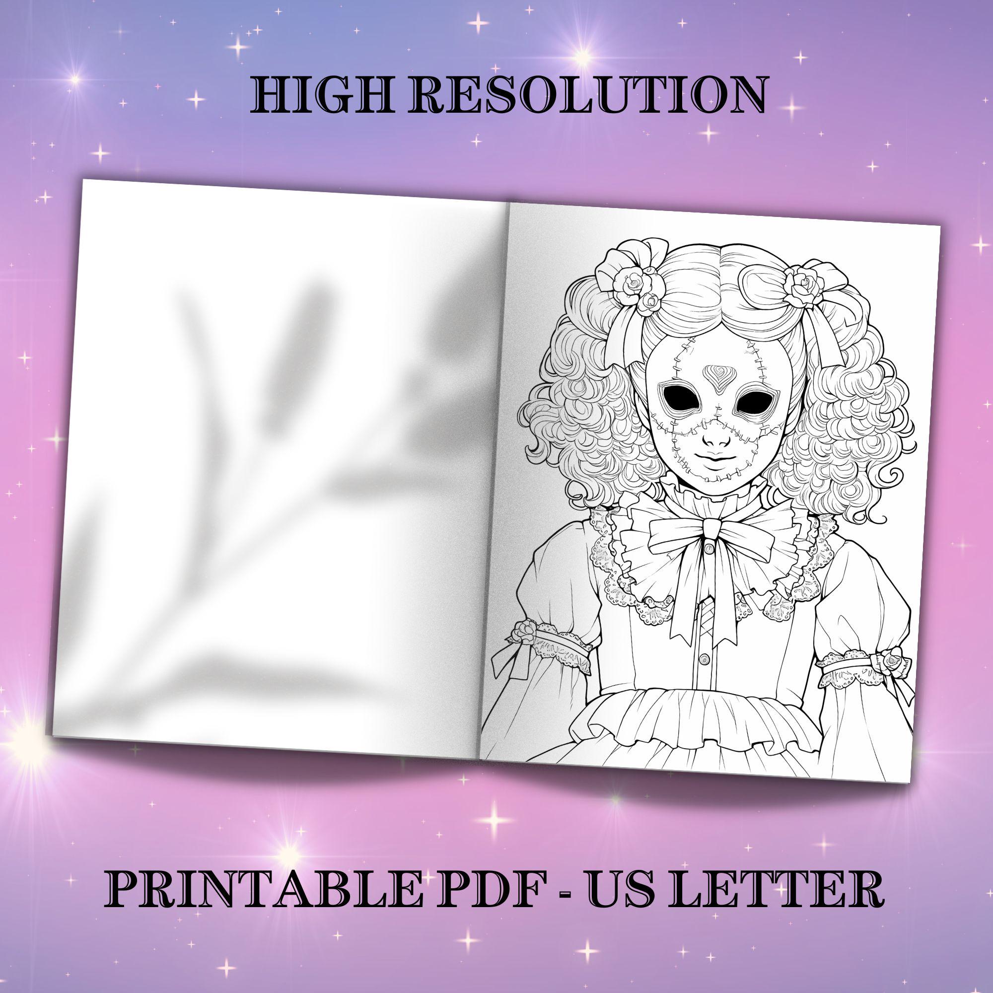 CREEPY DOLLS Coloring Book, 44 Coloring Pages for Adults and Kids ...