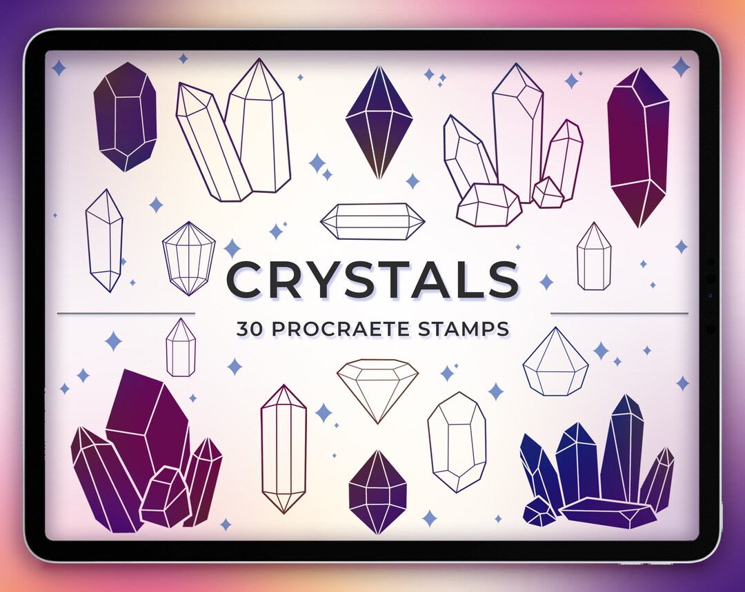 30 Procreate Crystal Stamps Procreate Crystals Procreate - Etsy
