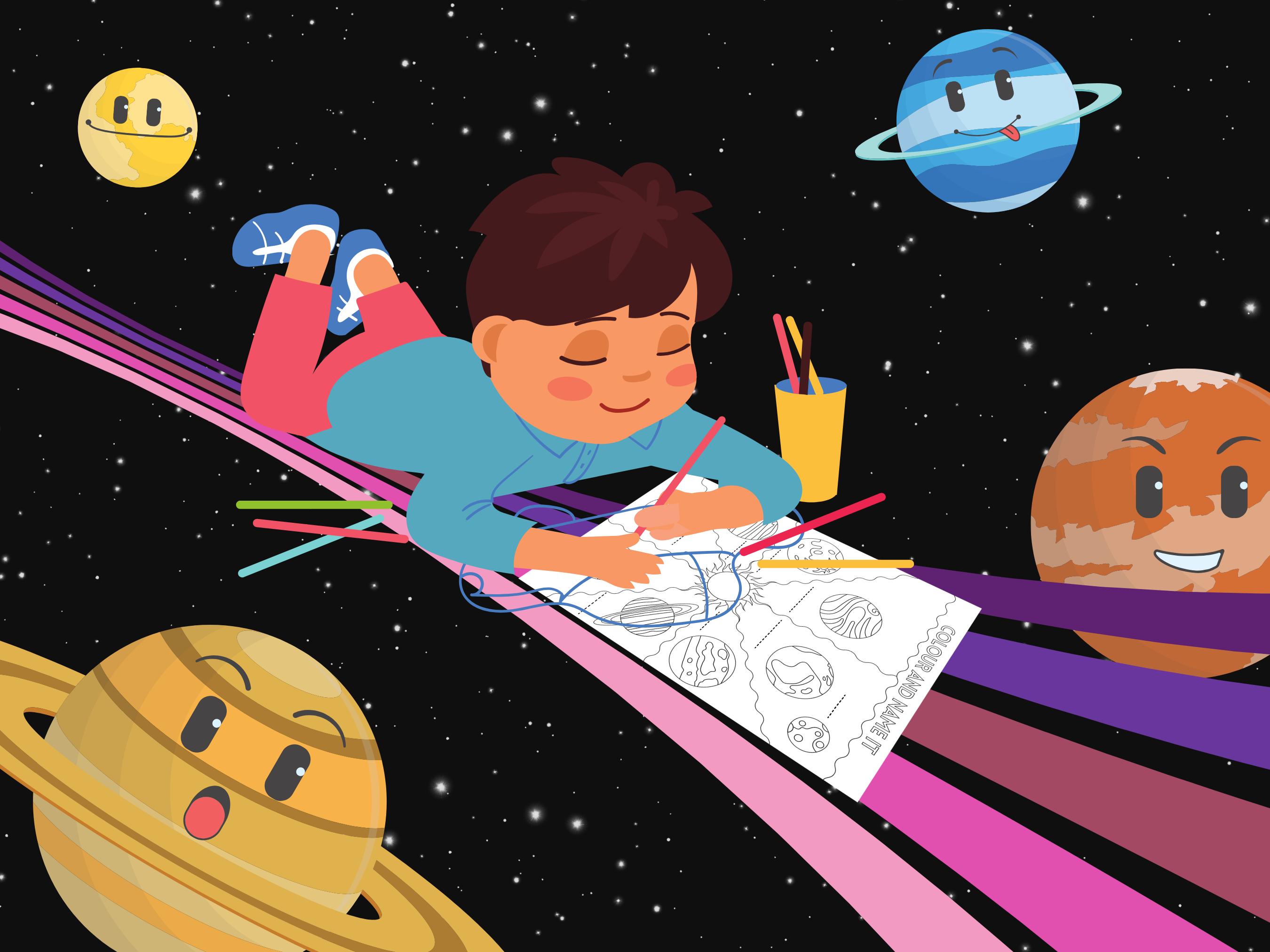 Outer Space Activity Book Solar System, Educational Printable Files ...