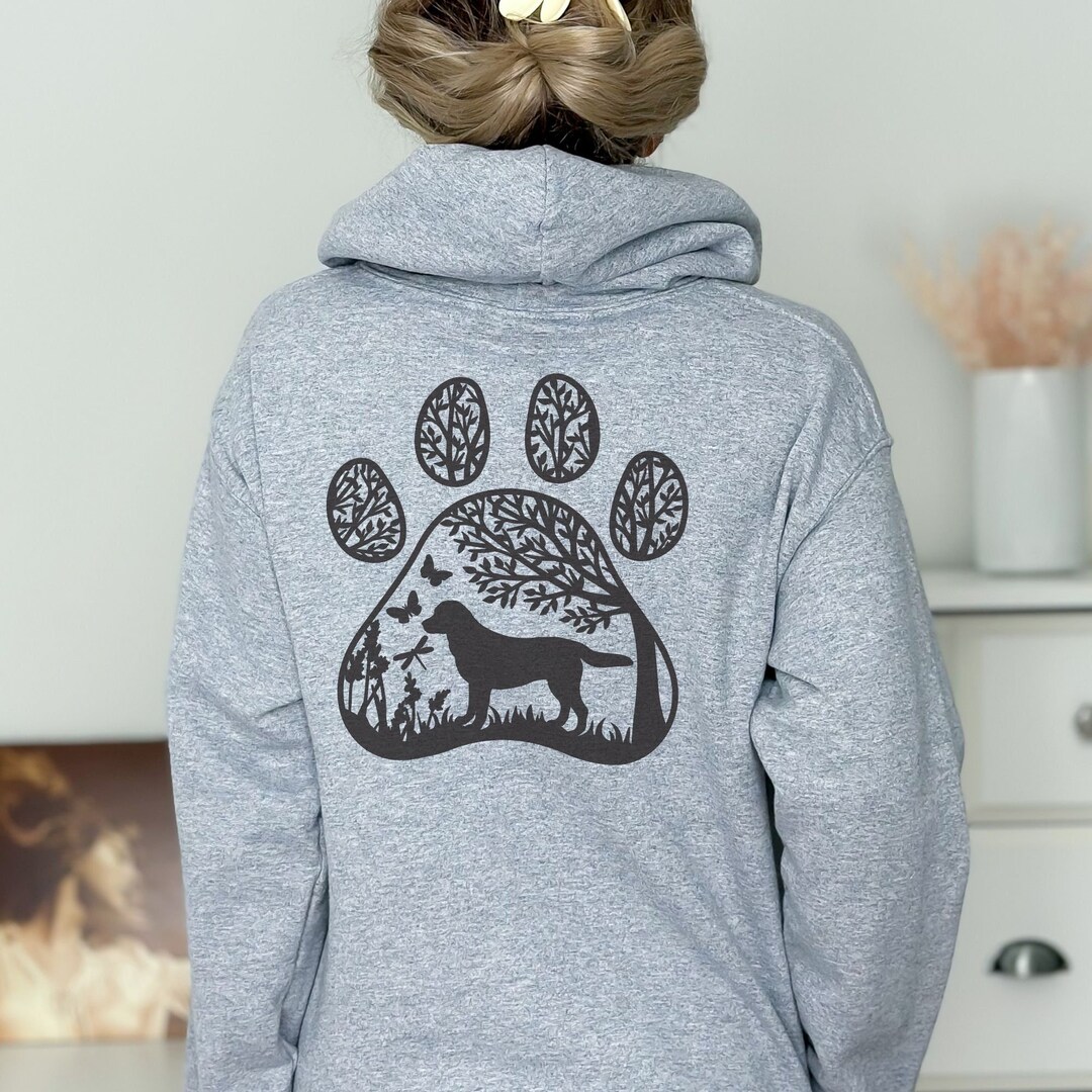 Lab Mama Paw Hoodie, Personalized Dog Mama, Hooded Sweatshirt ...