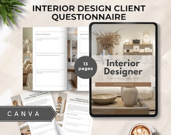 Interior Design Client Questionnaire Template (printable & Digital ...