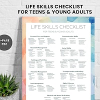 Life Skills Checklist for Teens & Young Adults, Youth Readiness ...