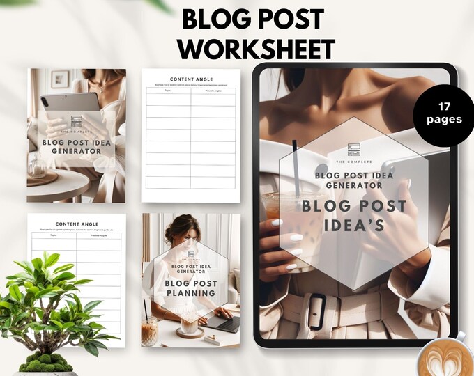 Blog Post Planner Blogging Planner Blog Post Checklist Template ...