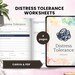 Distress Tolerance Worksheet DBT Emotional Regulation Therapy Workbook ...