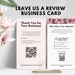 Leave Us a Review Business Card Leave Us a Review Google and Facebook ...