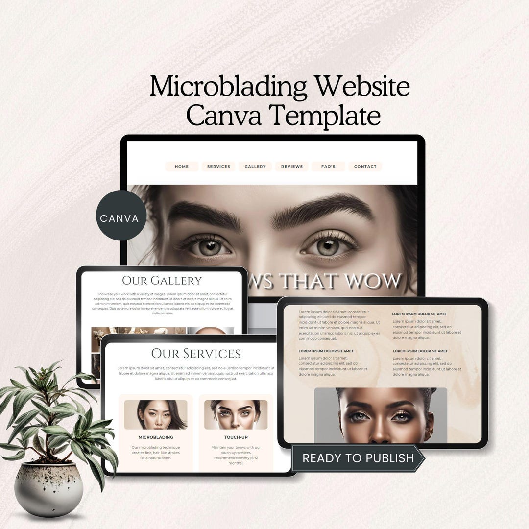 Microblading Website Permanent Makeup Artist Landing Page Modern Beauty Salon Web Site Eyebrow ...