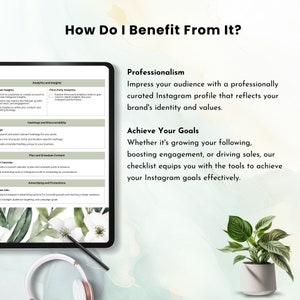 Instagram Checklist Profile Optimize IG Bio Layout Social Media Manager Instagram Feed Planner ...