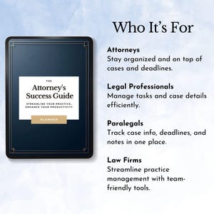 Attorney Planner Lawyer Organizer Modern Blue Litigation Binder Legal ...