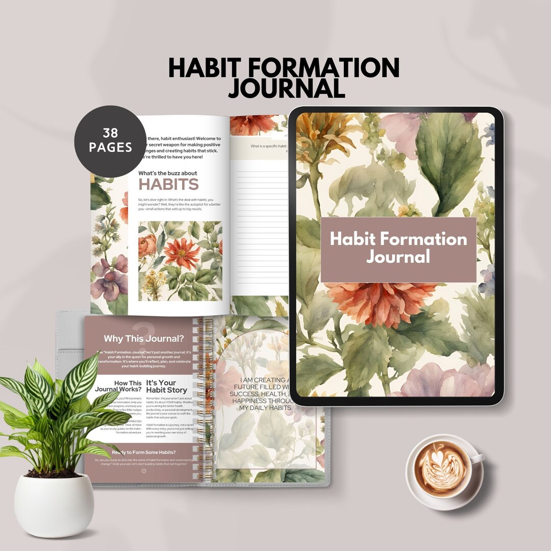 Habit Formation Journal Habit Tracker Printable Personal Development ...
