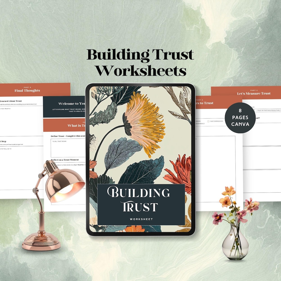 Building Trust Worksheet Marriage Counseling Workbook Relationship ...