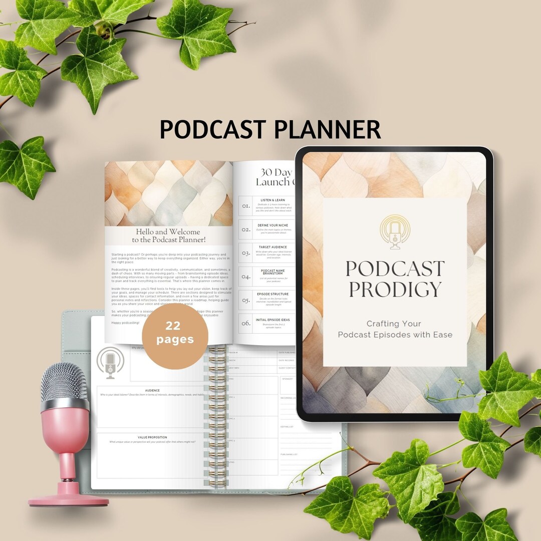 Podcast Content Planner Podcast Episode Log Book PDF Small Business ...