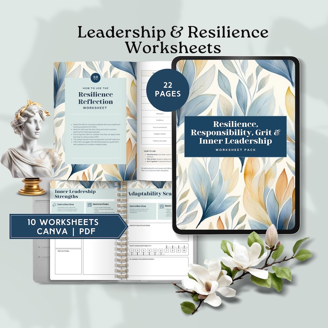 Resilience Worksheet Leadership Workbook Life Coaching Tool Building ...