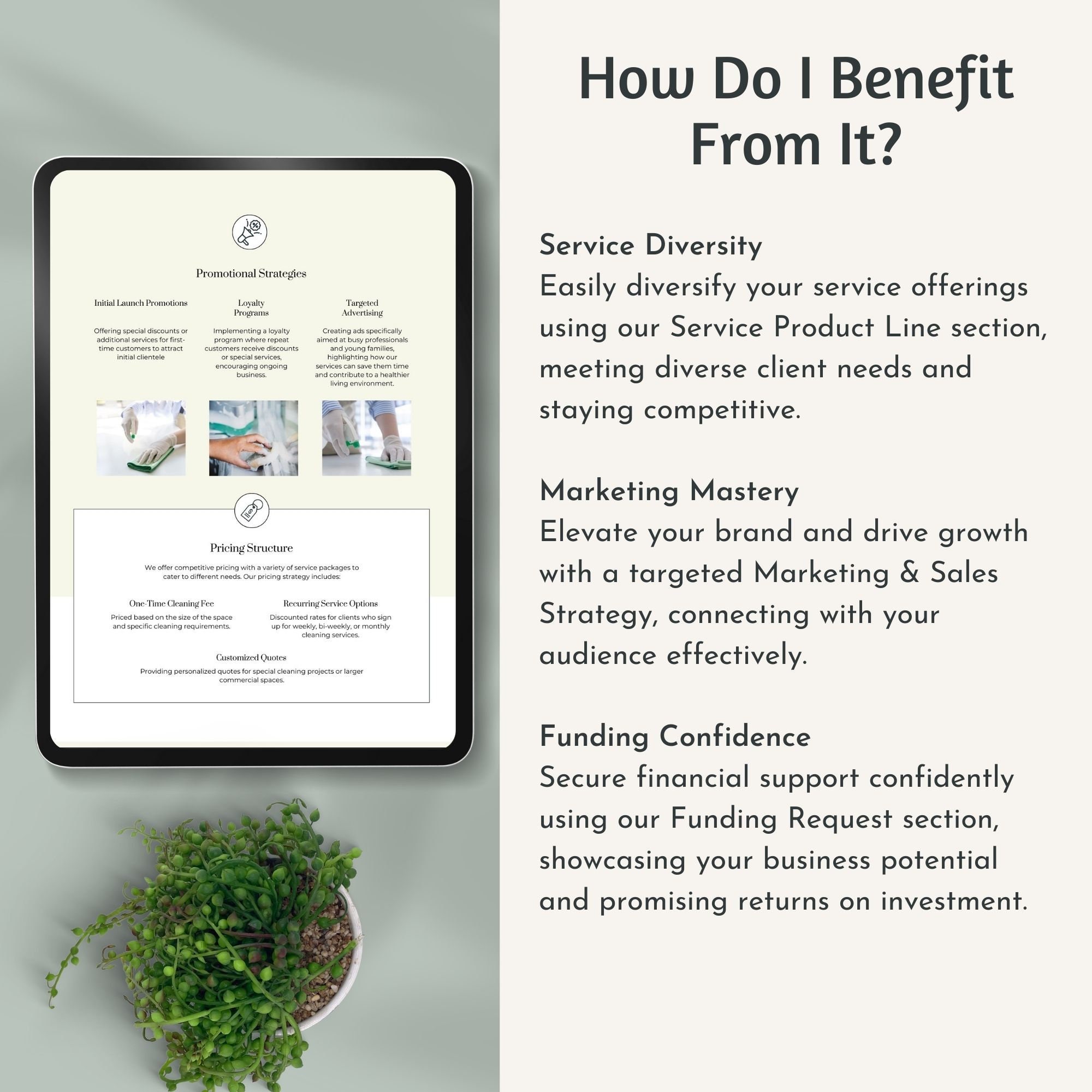 Cleaning Business Plan Template Cleaning Service Company Small Business ...