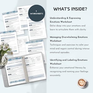 Emotional Regulation for Adults Worksheet Canva Template Anxiety Relief ...