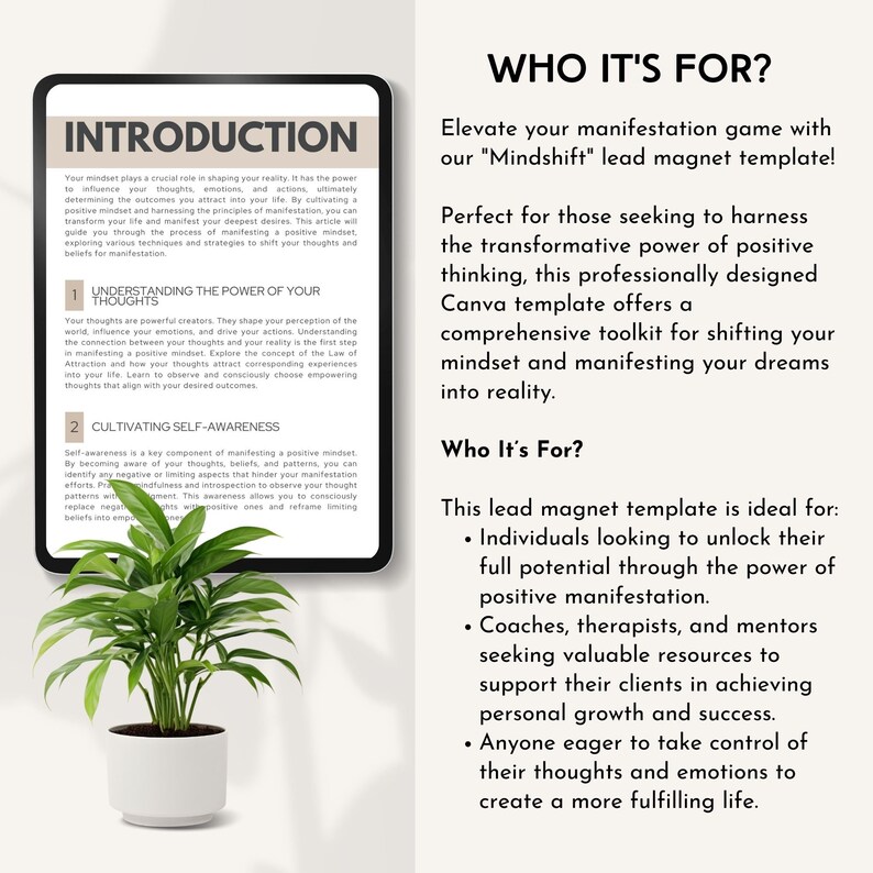 Manifest Lead Magnet Manifestation Freebie Guide Manifesting Canva ...