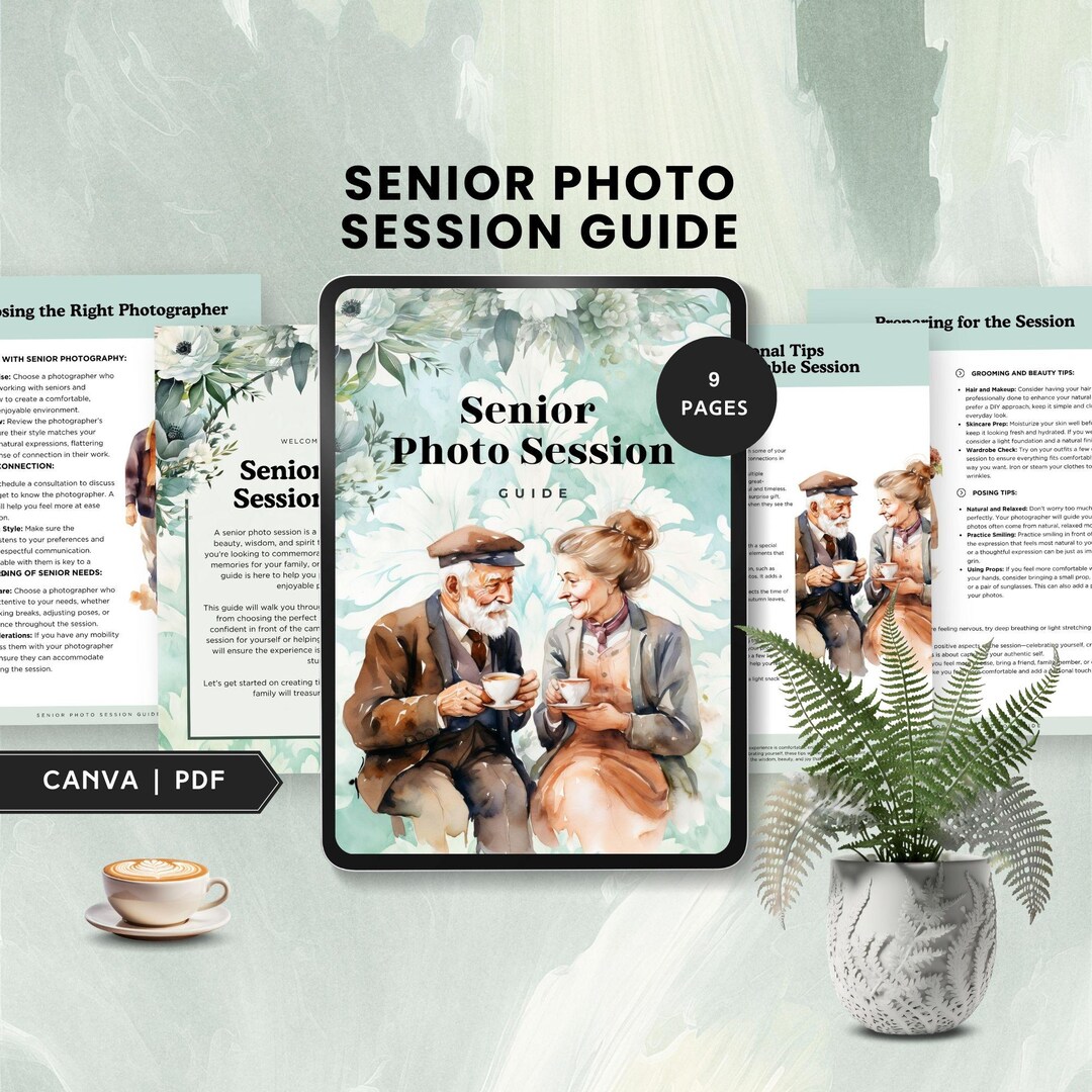 Senior Photo Session Guide Elderly Photo Shoot Session Preparation ...